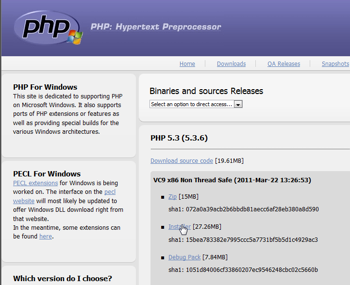 Expression Web 4：PHPをダウンロードするには